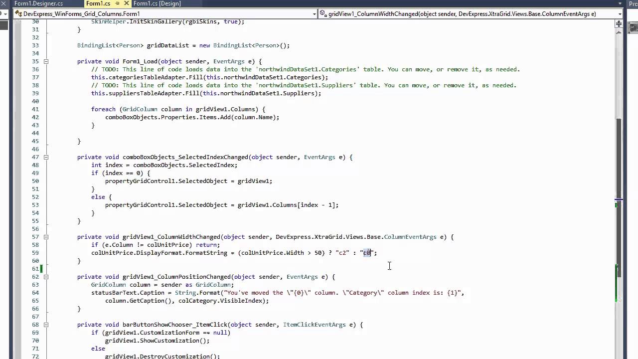 DevExpress WinForms Grid Columns: Auto Width Mode