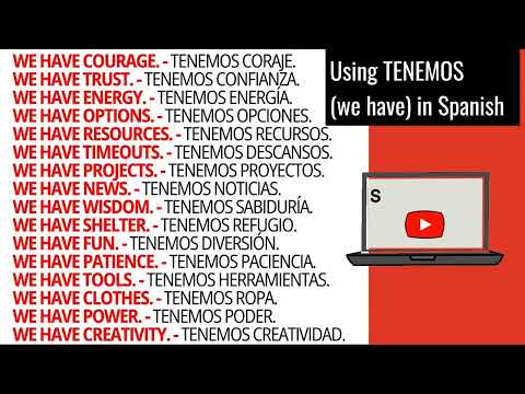 Using TENEMOS (we have) in Spanish #spanish #spanishlearning101