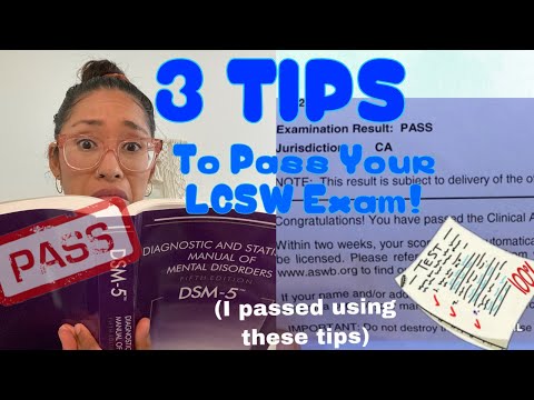 How to Pass The LCSW Exam! LCSW Gives Three Tips to Pass - Mental ...