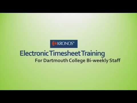 Dartmouth Bi-Weekly Employee Instruction Video