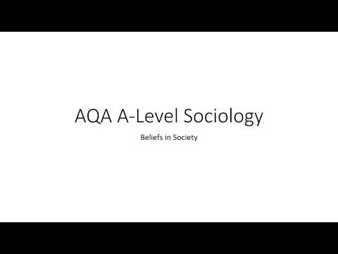 AQA A-Level Sociology Beliefs in Society revision