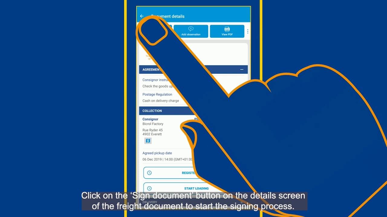 How to check and Sign the e-CMR with the TransFollow App