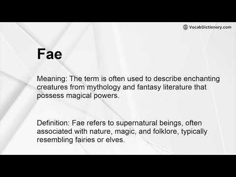 Fae Meaning
