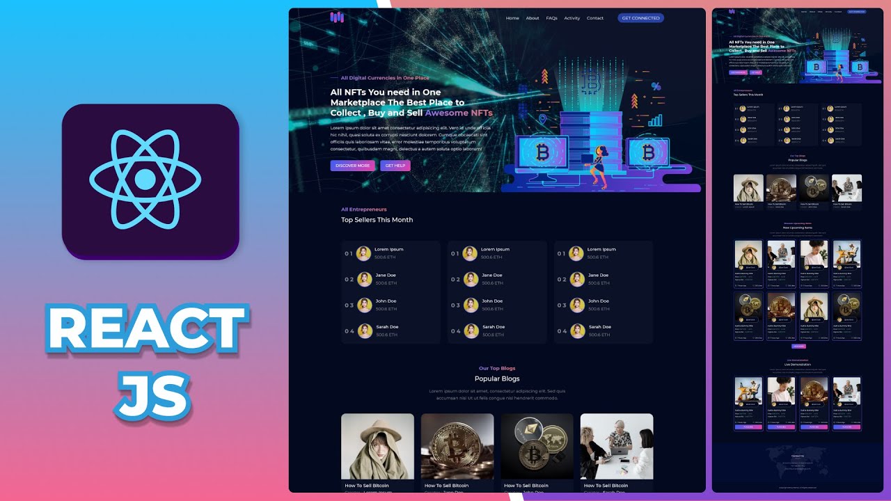 React JS Animated Website Tutorial - Beginner React JS Project