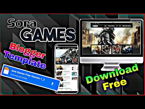 Sora Games Blogger Template Download Free / Best Gaming Blogger Template /