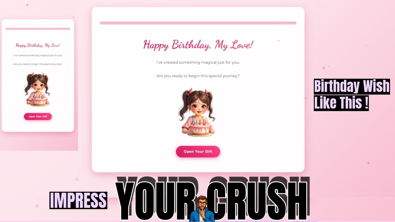 How to Build an Animated Birthday Website 💖 | HTML CSS JavaScript Full Tutorial for Beginners