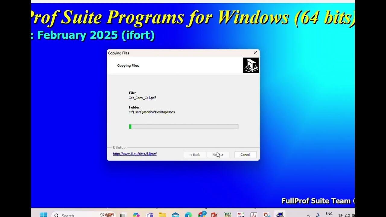 how to install full prof in windows#installation #software #refinement #physics #science