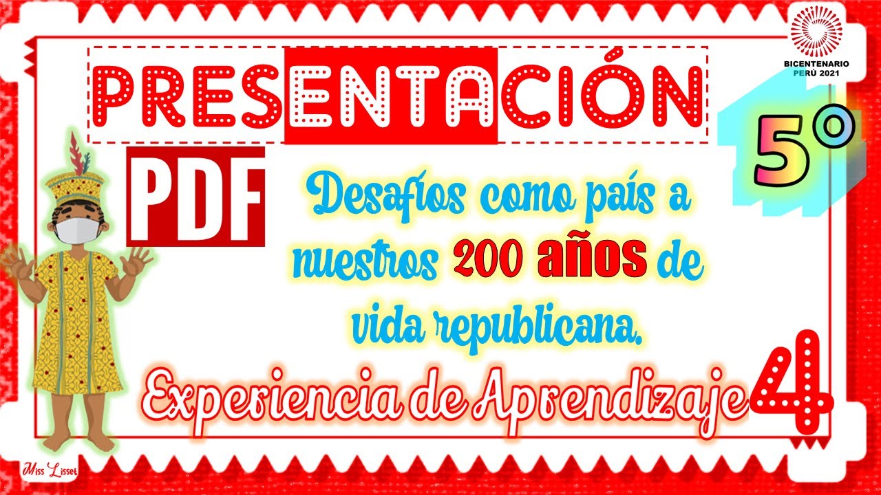 5° - PRESENTACIÓN DE LA EXPERIENCIA DE APRENDIZAJE 4 - PDF - APRENDO EN CASA 2021