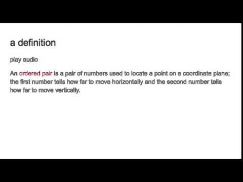 Ordered Pair Definition