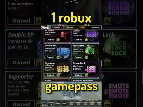 ONLY 1 R$ Gamepass in Roblox Fisch Second 2nd Sea Robux