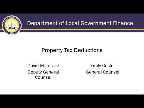 DLGF Webinar - Deductions Overview