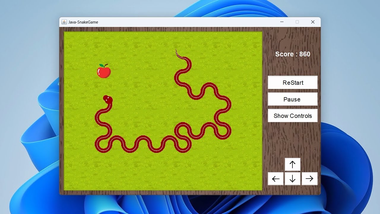Curved Snake Game developed with JavaSE/Swing Framework Windows | Mac | Linux