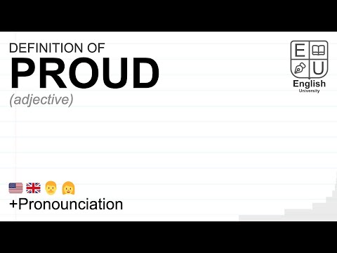 PROUD meaning, definition & pronunciation | What is PROUD? | How to say PROUD