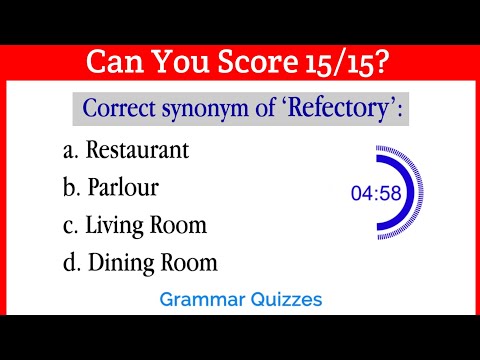 'Guess the synonym' quiz. CAN YOU SCORE 15/15? English Vocabulary Quiz 11