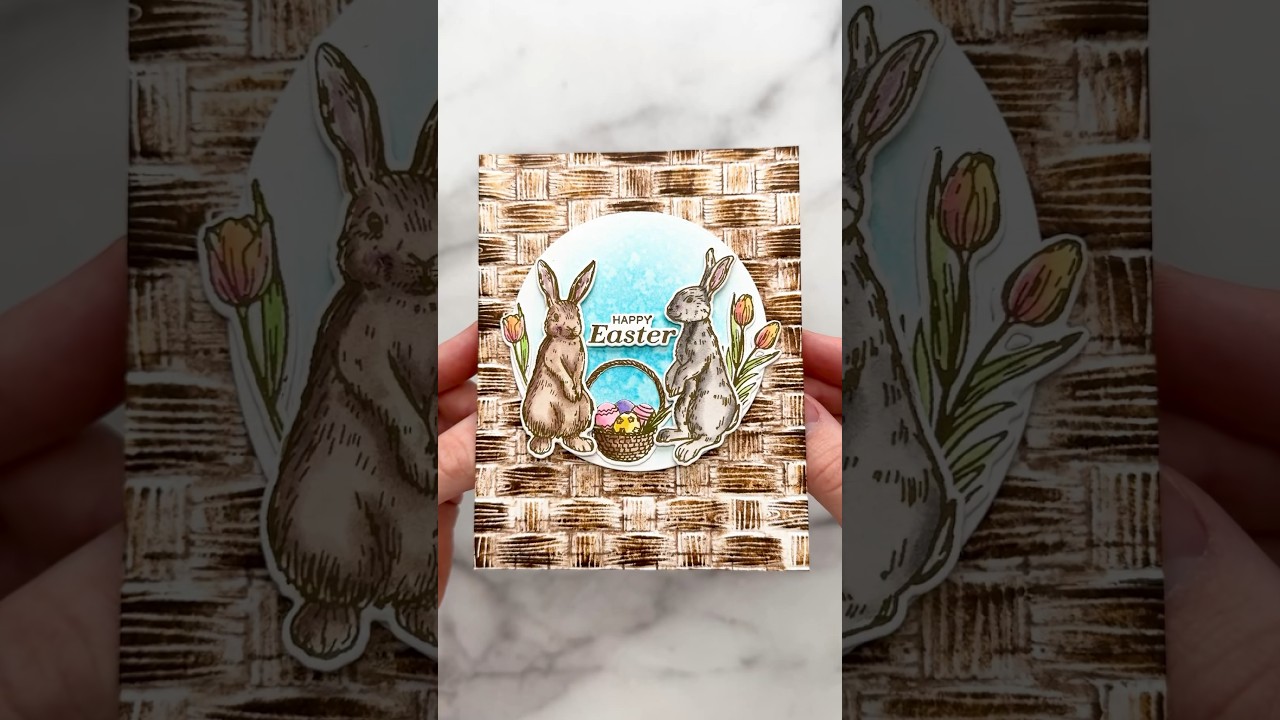 Make an EASY Easter Card With Me!🐰✨ ASMR Crafting #asmr #easter #craft