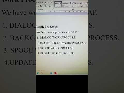 how many work processes in sap #for #sapbasis #learning #education
