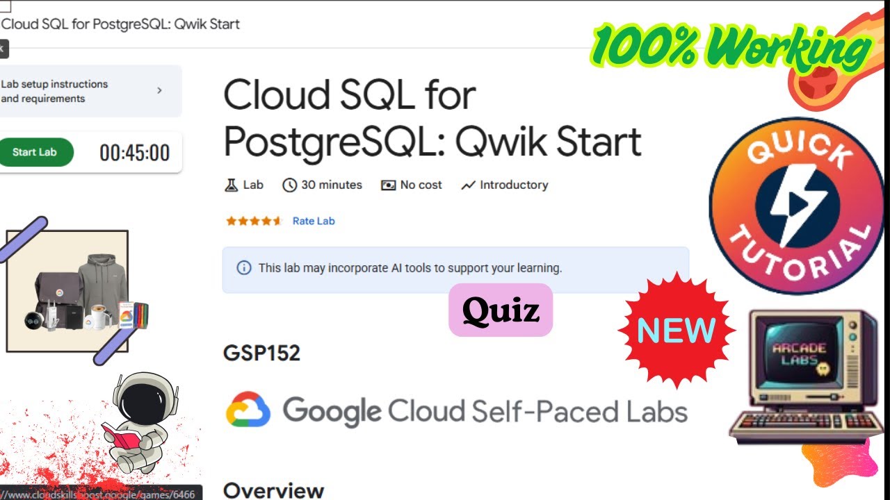 Cloud SQL for PostgreSQL: Qwik Start #GSP152 #qwiklabs #arcade