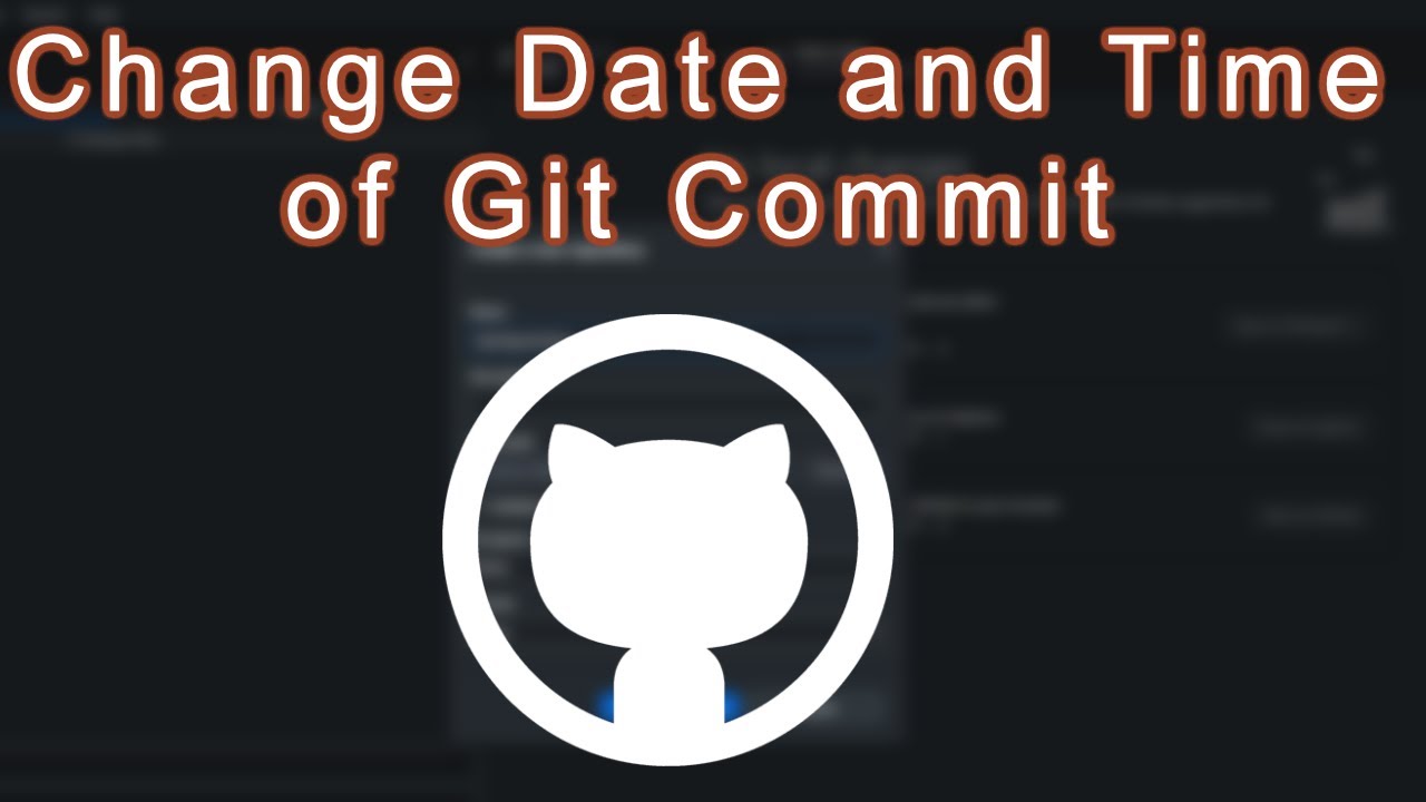 How to Change the Date of a GitHub Commit