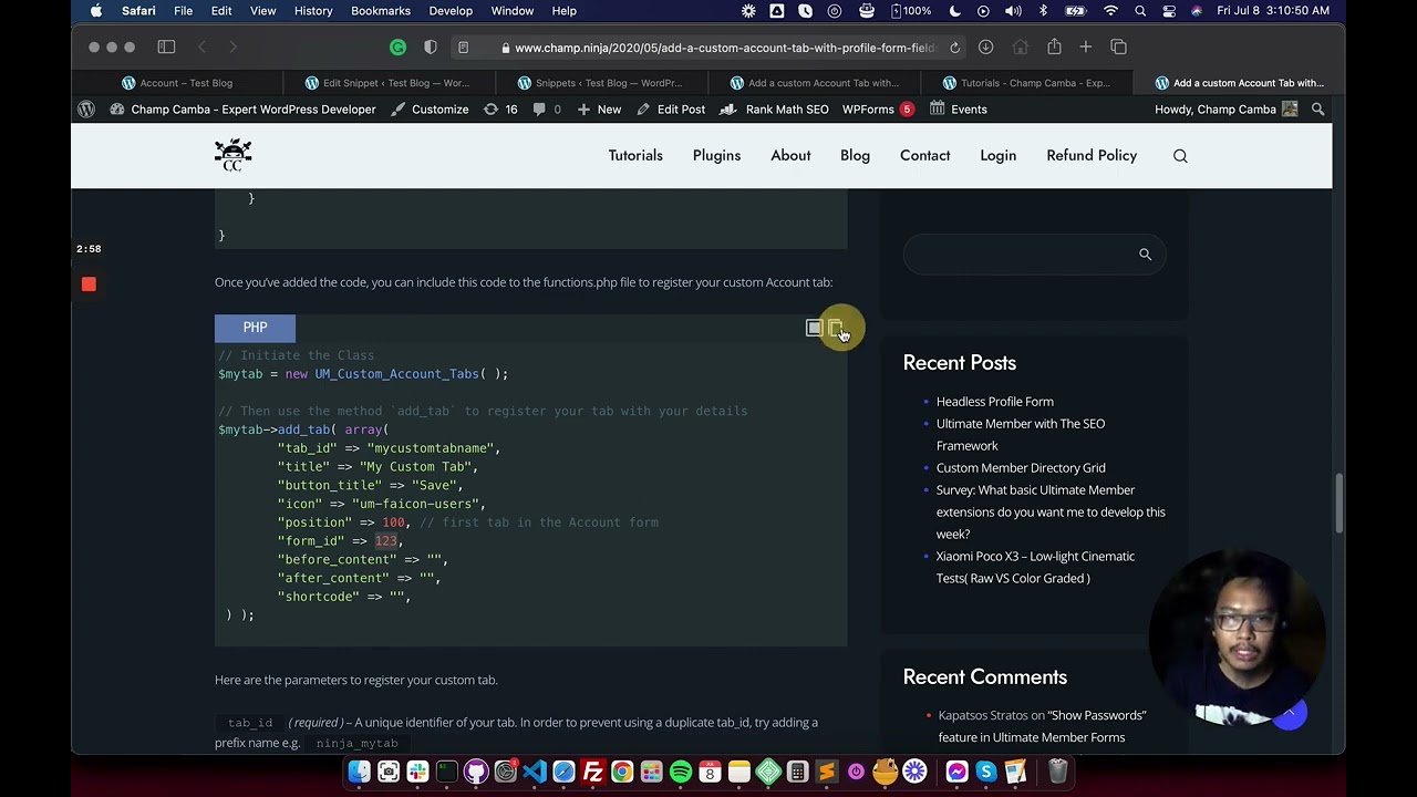 Custom tabs and fields in Account form - Ultimate Member