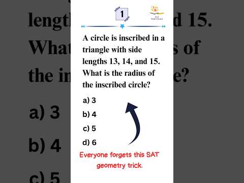 Most Students Get This Easy SAT Geometry Problem Wrong 😳 | Inradius Trick Explained #shorts