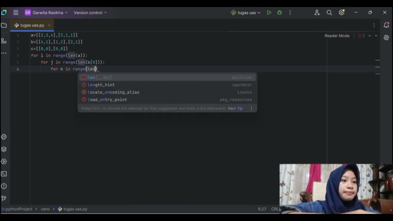 Cara Membuat Program Perkalian Matriks di Python