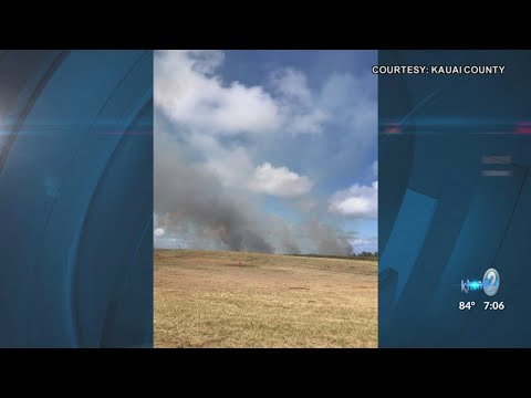 Brushfire near Kauai airport