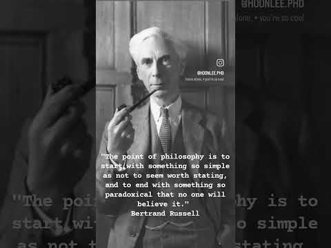 Bertrand Russell on #philosophy