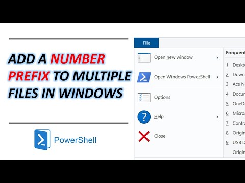 Add Enumerator Prefix to Multiple Files | Windows Powershell