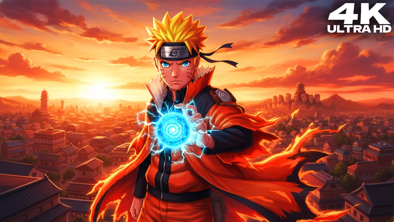 Naruto Rasengan Live Wallpaper | 4K | Hidden Leaf Sunset Tribute