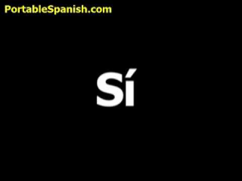 Spanish word for yes is sí
