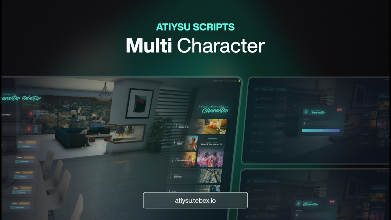 FiveM Multi Character Script - Enhance Your Roleplay with Multiple Character Options! | Aty Scripts
