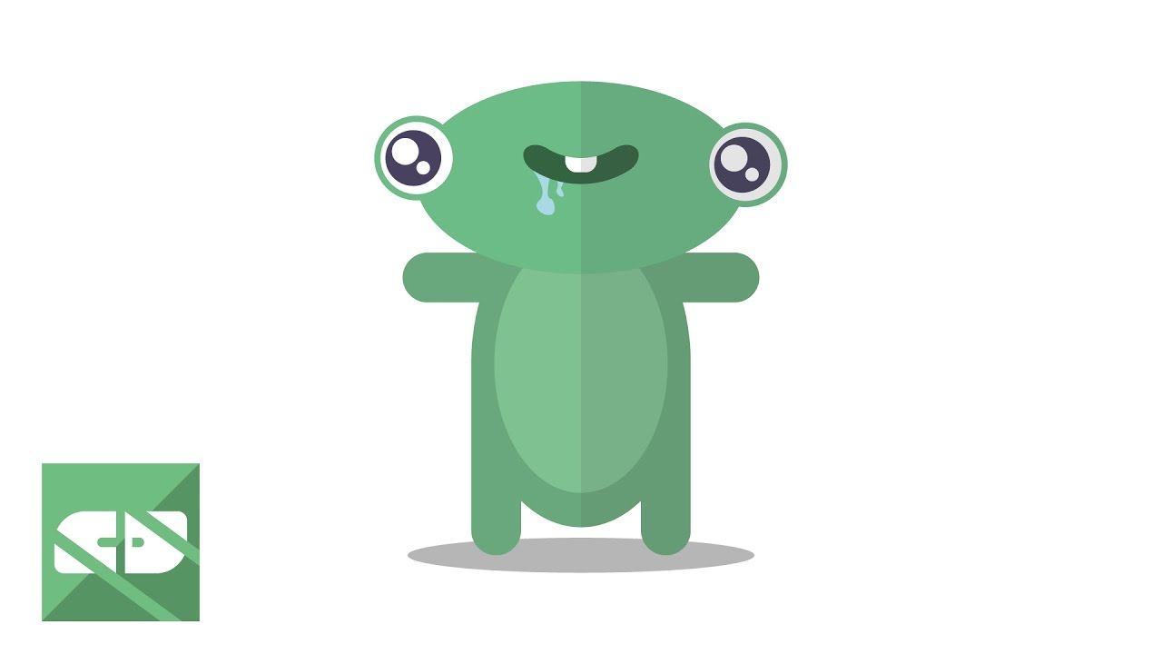 Cute Flat Design Monster ● Illustrator Tutorial ●