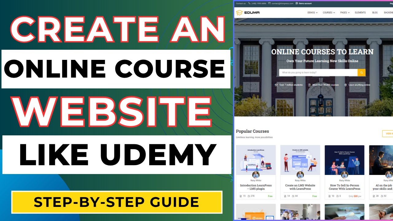 How to Create Online Course LMS Educational Website like Udemy & Coursera with WordPress Eduma Theme