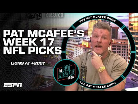 The Pat McAfee Show's NFL WEEK 17 PICKS 🤑 Lions at +200 🤔 | ESPN Bet