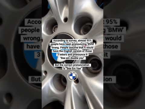 The Right Pronunciation Of BMW