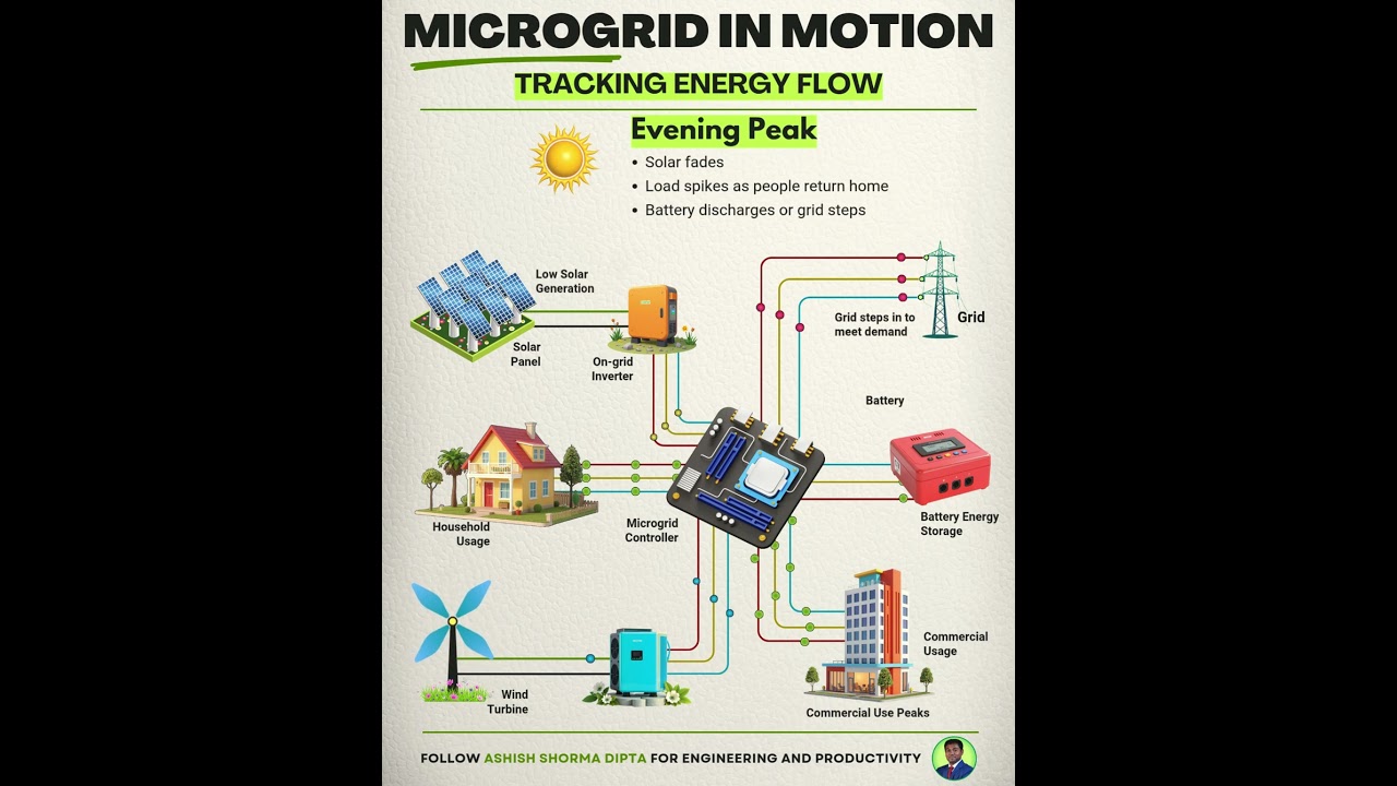 How Microgrids Manage Power Hour by Hour | Power Flow Explained #renewableenergy #microgrids