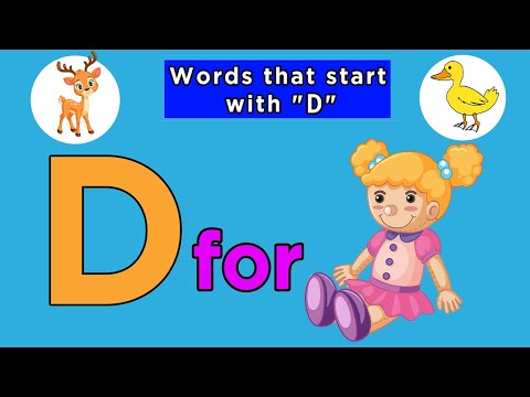 Words That Start with Alphabet Letter D | Letter D words | Words from letter D| Kids Learning Videos