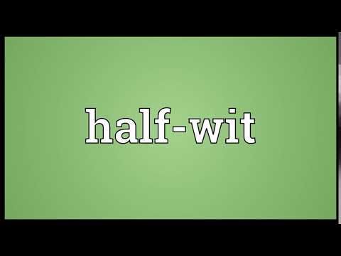 Half wit Meaning | Wordogram