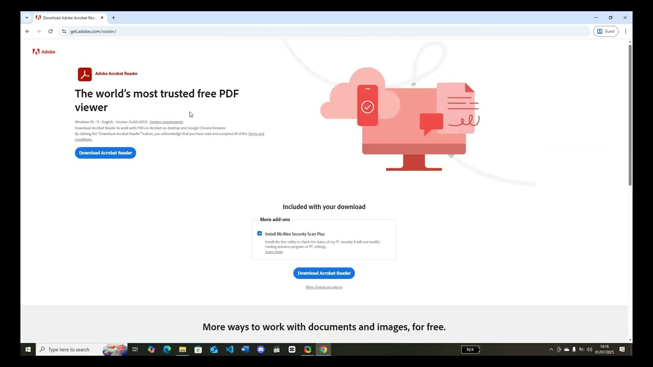 Proses Instalasi PDF windows 10 dengan adobe acrobat reader free
