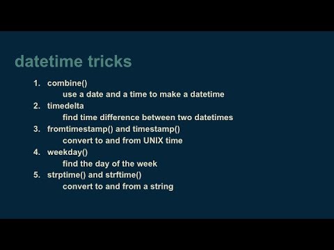 How to use python's datetime package