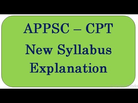 APPSC CPT New Syllabus Explanation - Computer Proficiency Test