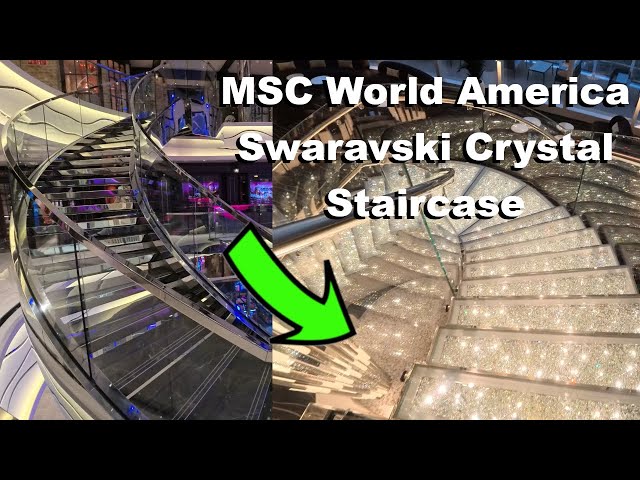 Unveiling the Hidden Swarovski Staircase on the MSC World America | Magica