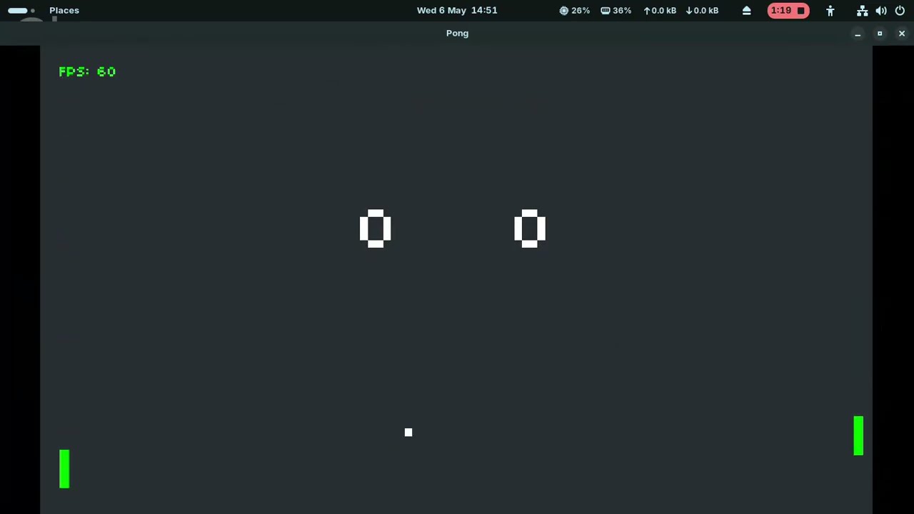 CS50 2D Project0: pongAI Demo by Mohammad Mahir Istehad