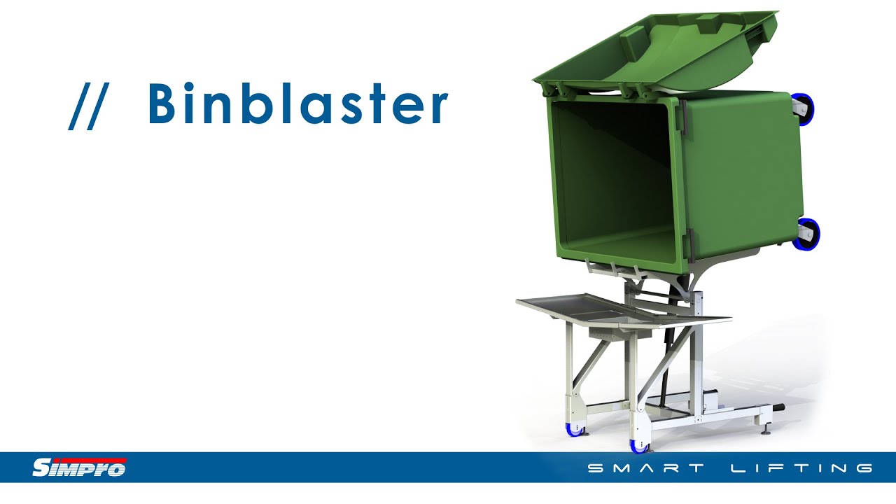 BinBlaster - Hydro-powered wheelie bin wash frame from Simpro
