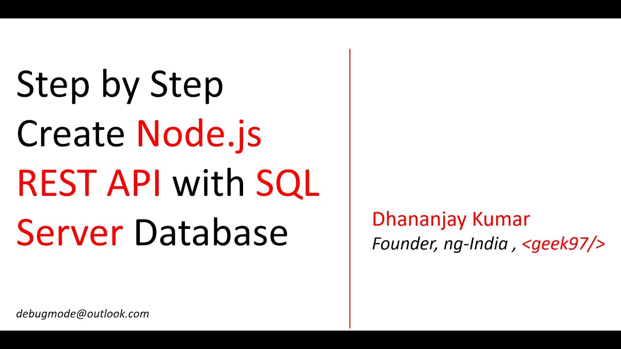 Step by Step Create Node.js REST API with SQL Server Database