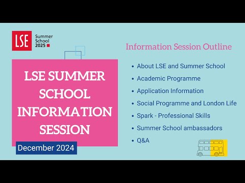 LSE Summer School 2025 Information Session | December 2024