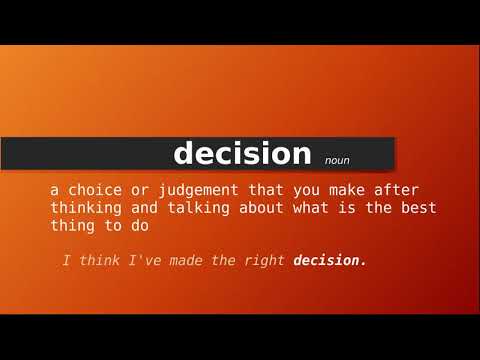 decision , Meaning of decision , Definition of decision , Pronunciation of decision