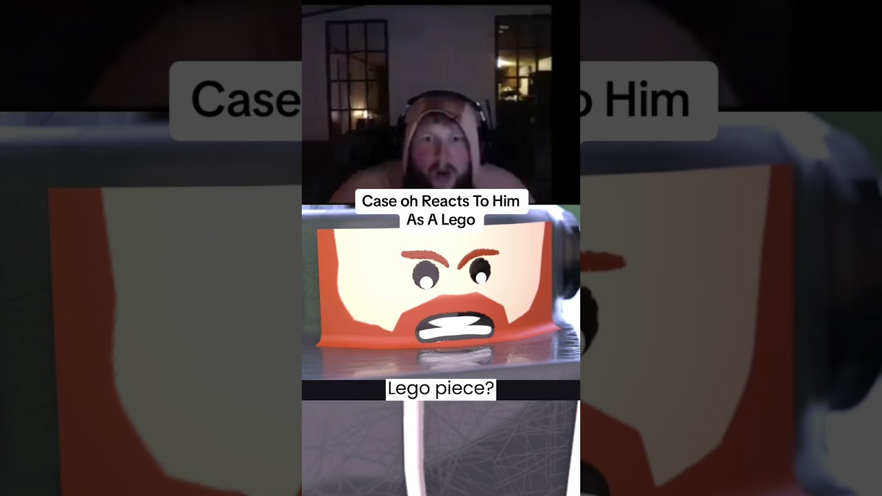 CaseOh reacts to 1x1 lego piece animation 😭#caseoh