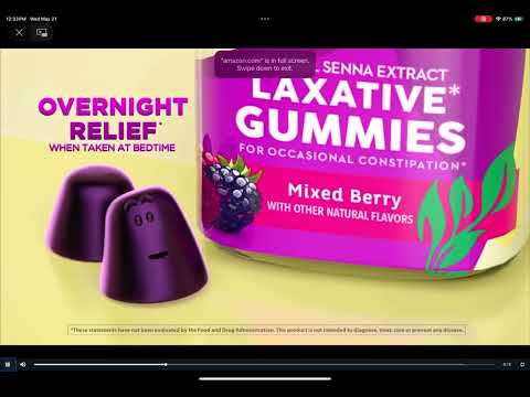 Senokot laxative candy commercial i “found” on Amazon (not for kids)