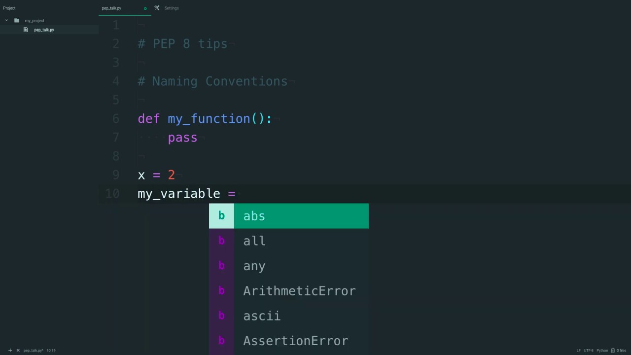 PEP8 Tips: Python Naming Conventions
